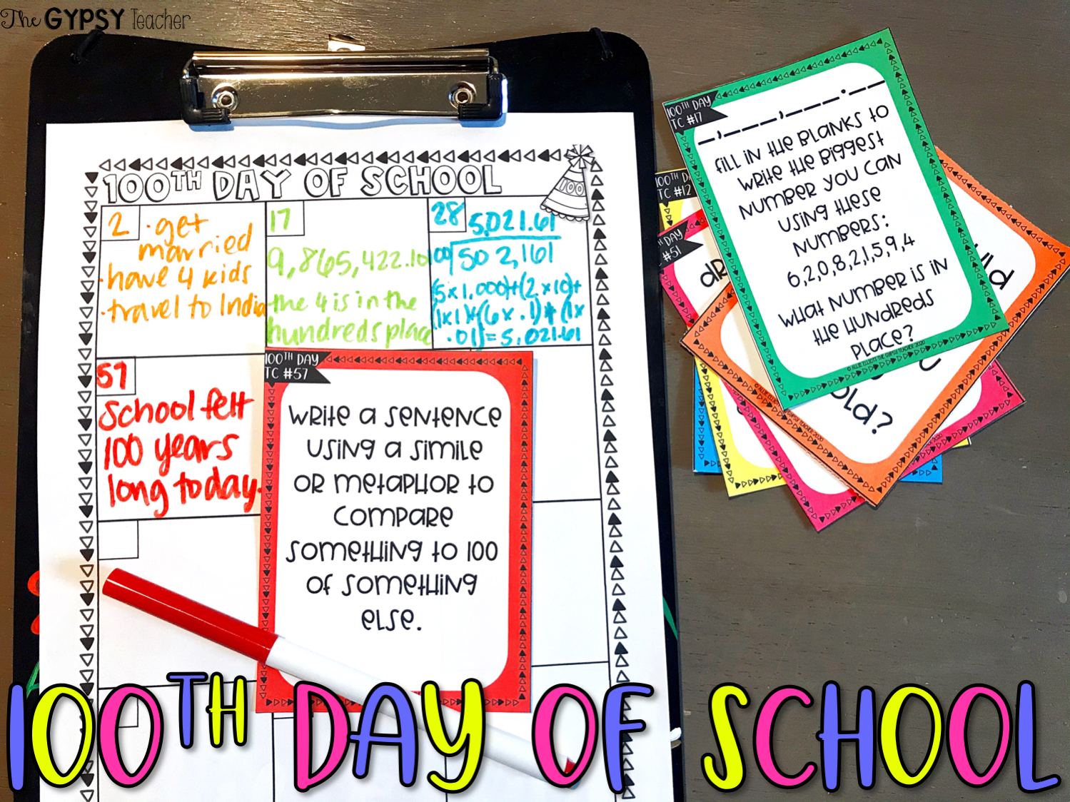 100th Day of School Activities for Upper Elementary - The Classroom ...